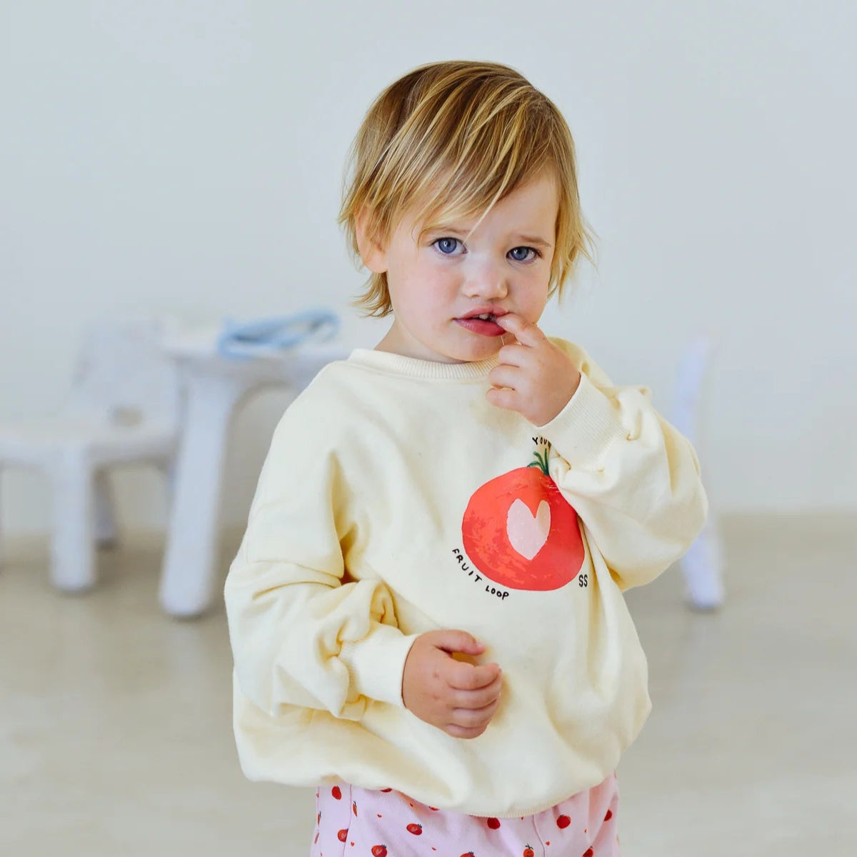 Sunday Siblings Fruit Loop Sweater- Yellow
