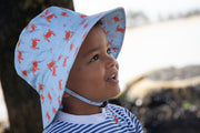 Acorn Kids Crab Swim Bucket Hat - Blue/Orange/White