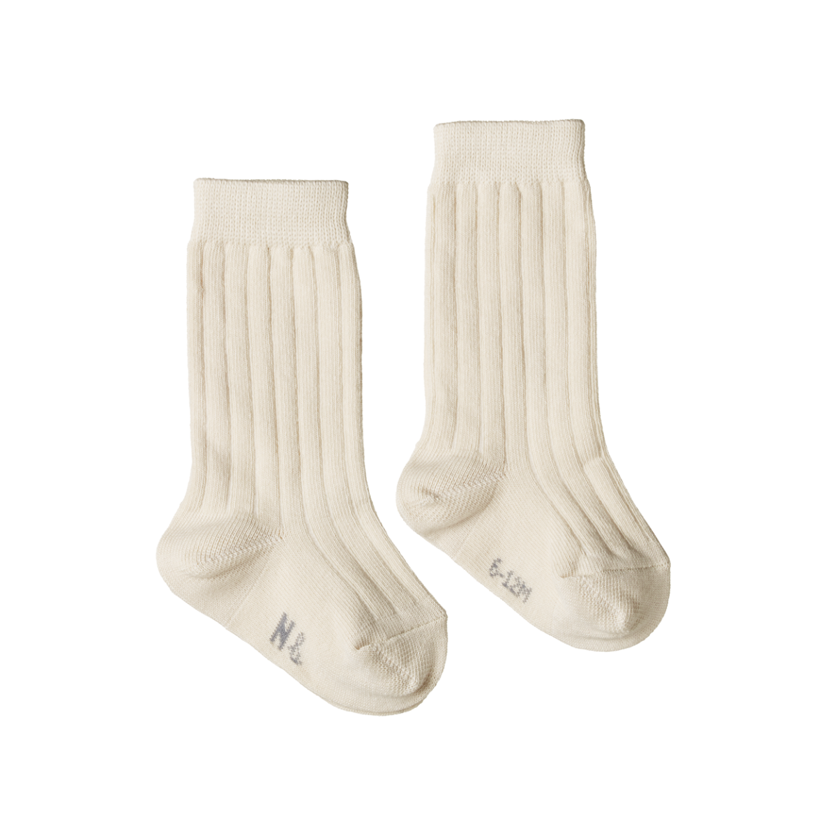 Nature Baby Organic Cotton Ribbed Socks - Natural